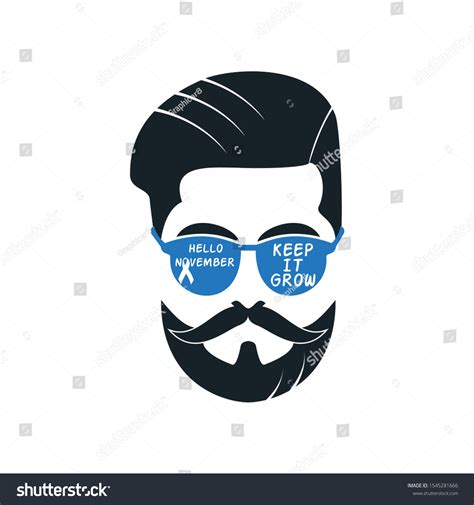 November Men Health Awareness Month Blue Stock Vector Royalty Free