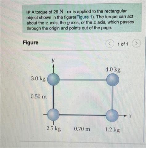 Solved IP A Torque Of N M Is Applied To The Rectangular Chegg Com