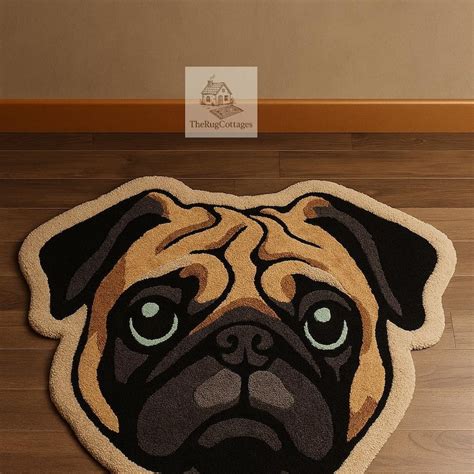 Pug On A Rug Etsy Uk