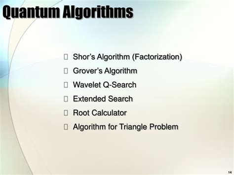 PPT Quantum Computing Algorithms PowerPoint Presentation Free Download ID