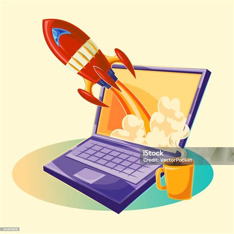 Ilustrasi Kartun Vektor Dari Konsep Startup Proyek Bisnis Peluncuran