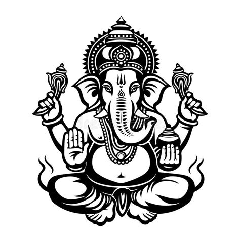 Lord Ganesh Name Shri Written On Red Dot Vector Icon Stock Vector