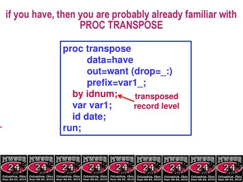 A Better Way To Flip Transpose A Sas® Dataset Ppt Download