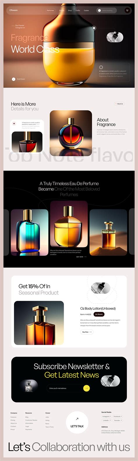 E Commerce Perfume Website By Munna Ahmed On Dribbble