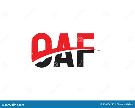 Oaf Letter Initial Logo Design Vector Illustration Stock Vector
