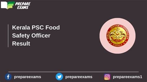 Kerala Psc Food Safety Officer Result 2022 Pdf Out Cut Off Marks