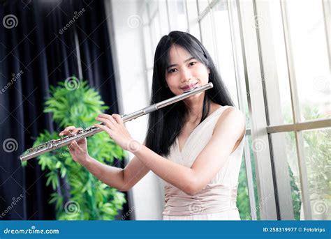 Flute Classical Instrument Profestional Player Playing Song A Young