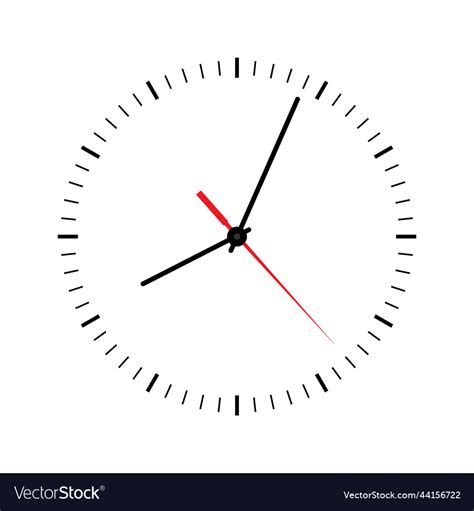 Simple Black And White Clock Without Numbers Vector Image