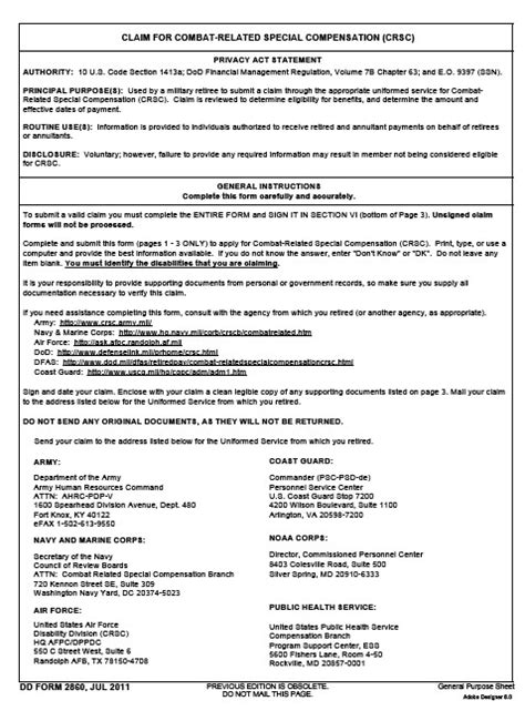 Download Dd 2860 Fillable Form