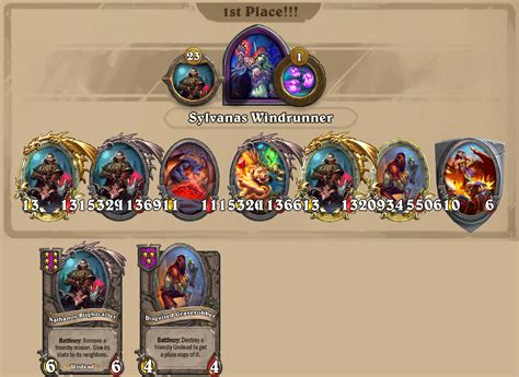 Sylvanas Buddy With A Few Battlecry Triggers Went From 100s In Stats