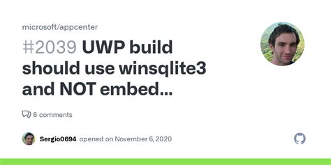 Uwp Build Should Use Winsqlite3 And Not Embed Esqlite3dll · Issue 2039 · Microsoftappcenter