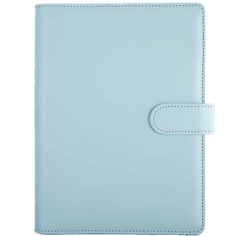 Gililing A5 Synthetic Leather Notebook Refillable 6 Ring Notepad Cover Closure Storage Box Diy
