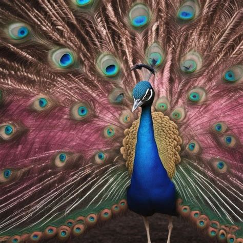Premium Ai Image A Beautiful Colored Peacock In Ai