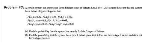 solved 7 a certain system can experience three different