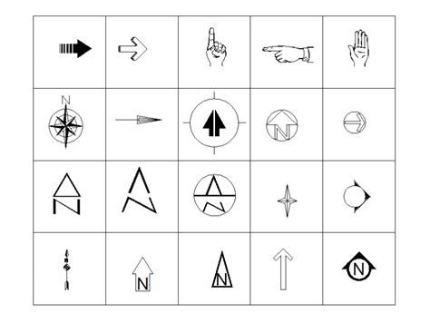 North Mark And Symbols Autocad File Architecture Symbols Autocad Architecture Design Drawing