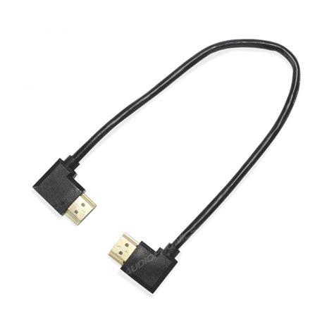 Hdmi Cable 1 4 Left Angled Male To Right Angled Male High Speed Ethernet 30cm Audiophonics