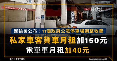 運輸署11個政府公眾停車場調整收費！私家車客貨車月租加150元