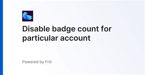 Disable Badge Count For Particular Account