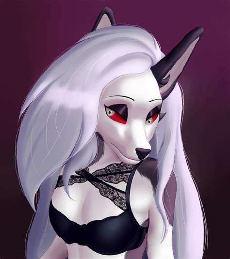 218758 Safe Artist Demongirlarts Loona Vivzmind Canine