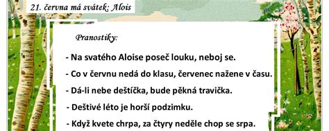 Pranostiky na den 21 6 České zvyky tradice a pranostiky