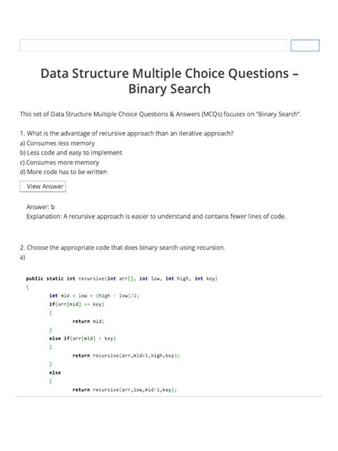 Binary Search Pdf