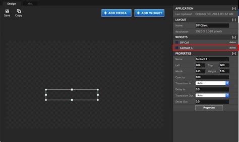 Getting Started With Sip Call Widget — Signs V59 Documentation