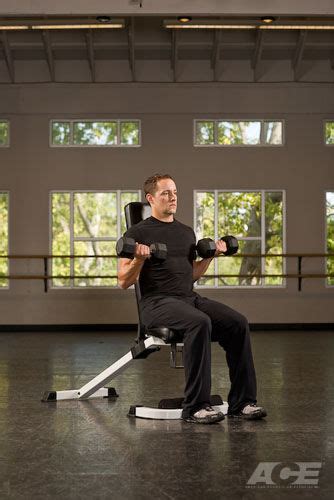 Supinating Dumbbell Curls On Ball