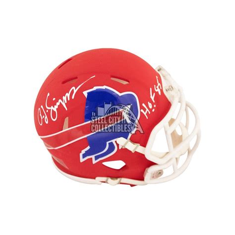 OJ Simpson HOF 85 Autographed Buffalo Bills Mini Football Helmet