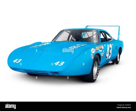 Blue 1970 Plymouth Superbird Road Runner Classic Retro Race Car