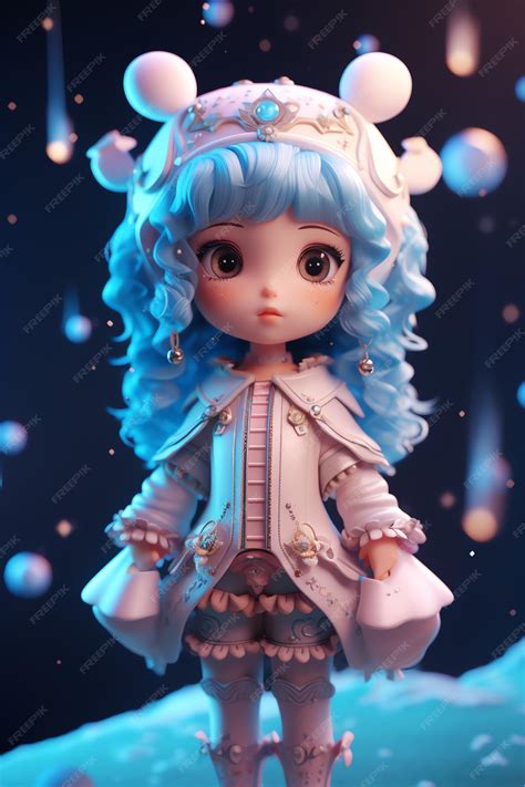 Premium Photo A Super Cute Fantasy Girl Full Body And Curly Hair In