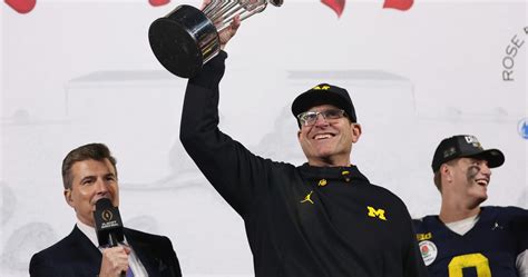 Michigans Jim Harbaugh Discusses Impact Of A Cfp Championship Win Amid