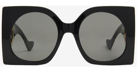 Gucci Interlocking G Oversized Square Sunglasses In Gray Lyst