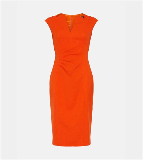 Buy Karen Millen Structured Crepe Envelope Neck Pencil Midi Dress In