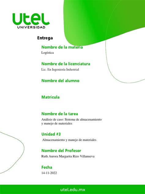 Mejoras Al Sistema De Almacenamiento Y Manejo De Materiales En Una