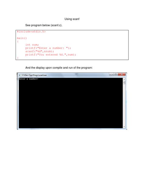 Using Scanf Download Free Pdf Parameter Computer Programming