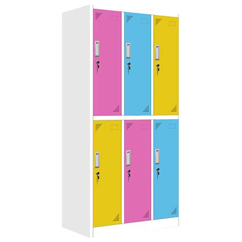 Six Door Colorful Steel Locker Clothes Wardrobe China Storage Locker