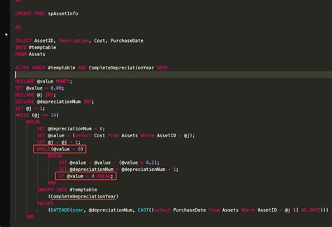 Sql When Executing A Stored Procedure The Loop Inside The Procedure Is Running Infinitely