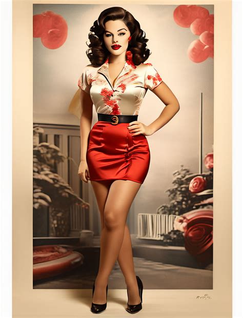 Sexy Vintage Pin Up Girl Posing Full Body By Jamari Johnson Playground