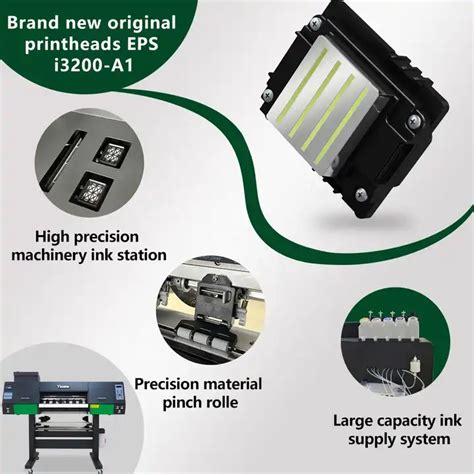 셰이커 및 건조기 대형 디지털 잉크젯 프린터 I3200 프린트 헤드가있는 Yinstar 60cm Dtf 프린터 티셔츠 인쇄기