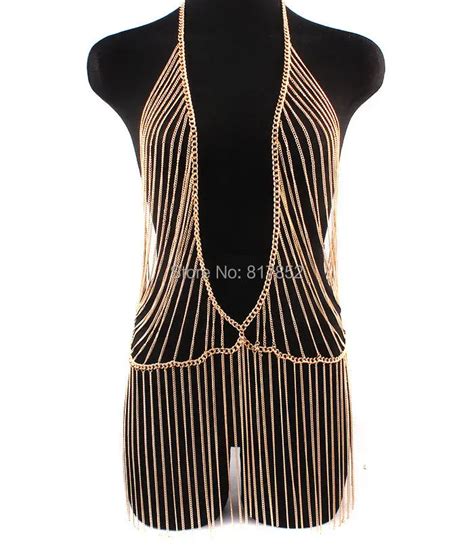 Fashion Jewelry Maker Women Gold Colour Chains Chains Full Body