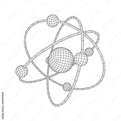 Planetary Model Of Atom With Nucleus And Electrons Stock Vector Adobe