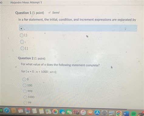solved in a for statement the initial condition and