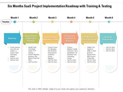 6 Month Project Timeline Slide Team
