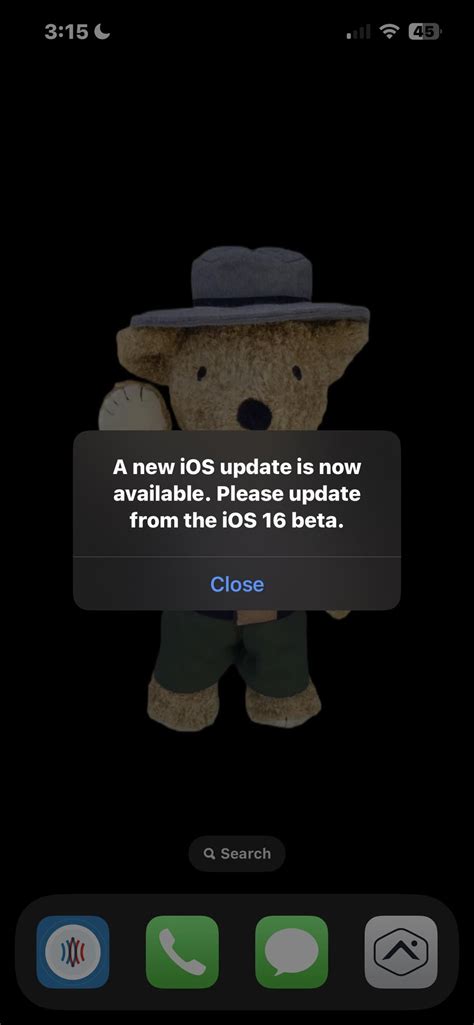 A New Ios Update Is Now Available Please Update From The Ios 16 Beta