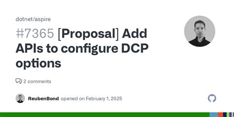 Proposal Add Apis To Configure Dcp Options · Issue 7365 · Dotnet