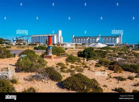 Ceduna South Australia Australia View From Pinky Point Lookout With Industrial Silos In The