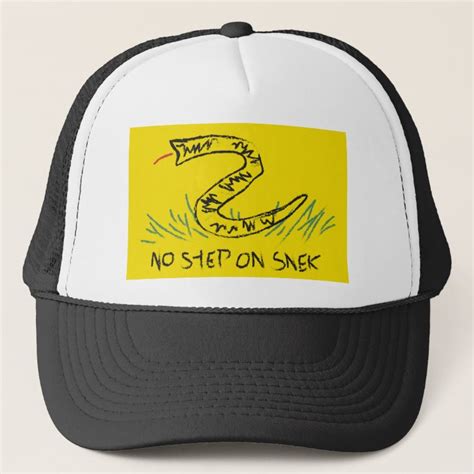 No Step On Snek Gadsden Flag Trucker Hat Zazzle