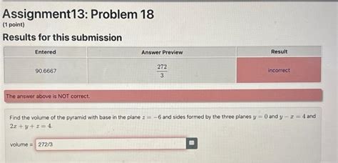 Solved Assignment13 Problem 18 1 Point Results For This Chegg