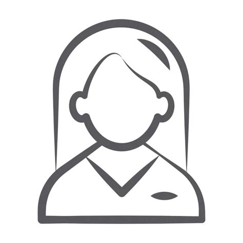 Girl Young Woman Avatar Icon Doodle Design Stock Vector By