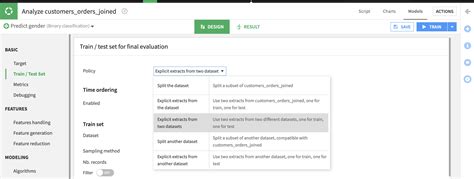 Comparing Models With Test Data Scores And Selecting Features — Dataiku